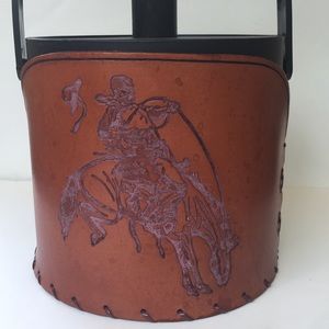 Dining | Cowboy Western Leather Ice Bucket | Poshmark